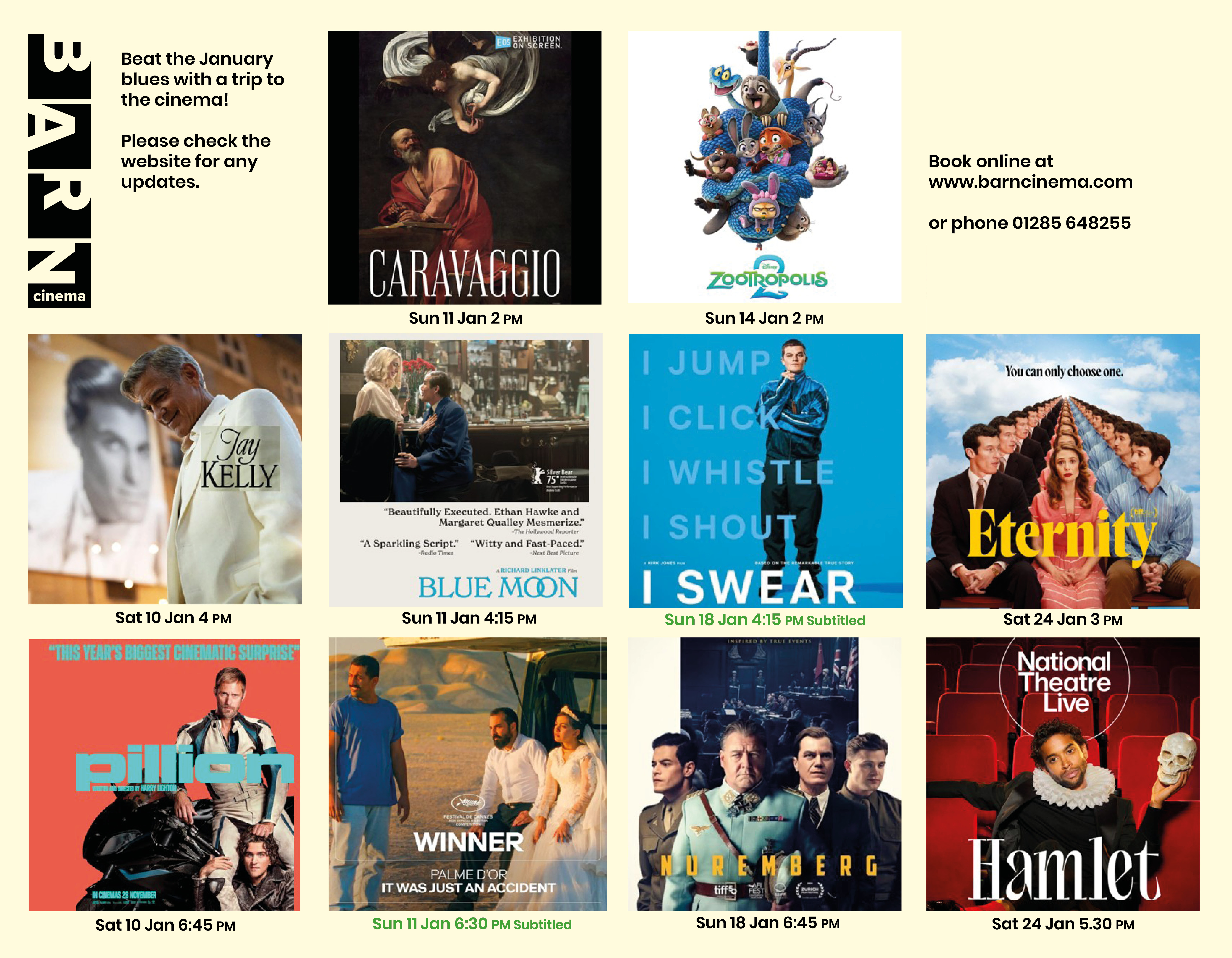 Barn Cinema Jan 26: Expect a few surprises at Barn Cinema… – Ciren Scene